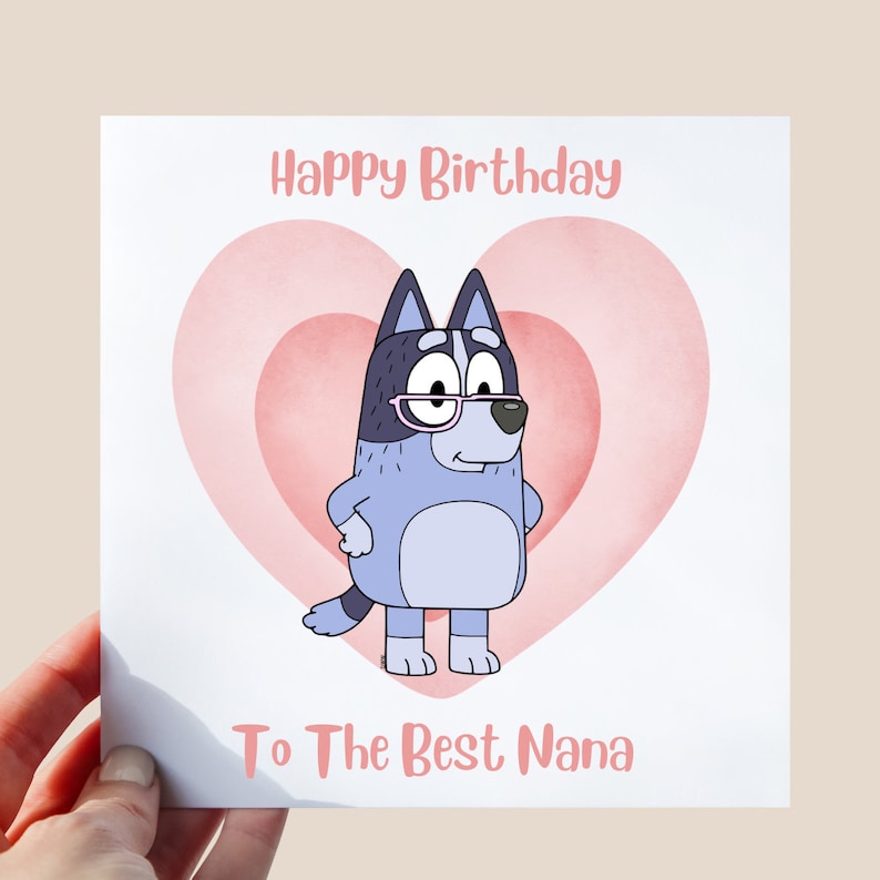 Bluey Nana Karte | Alles Gute zum Geburtstag Karte | personalisiert ...