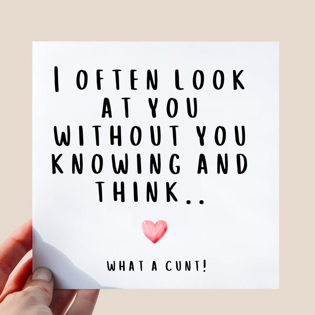 Funny Rude Valentines Anniversary Card | Partner | Girlfriend ...