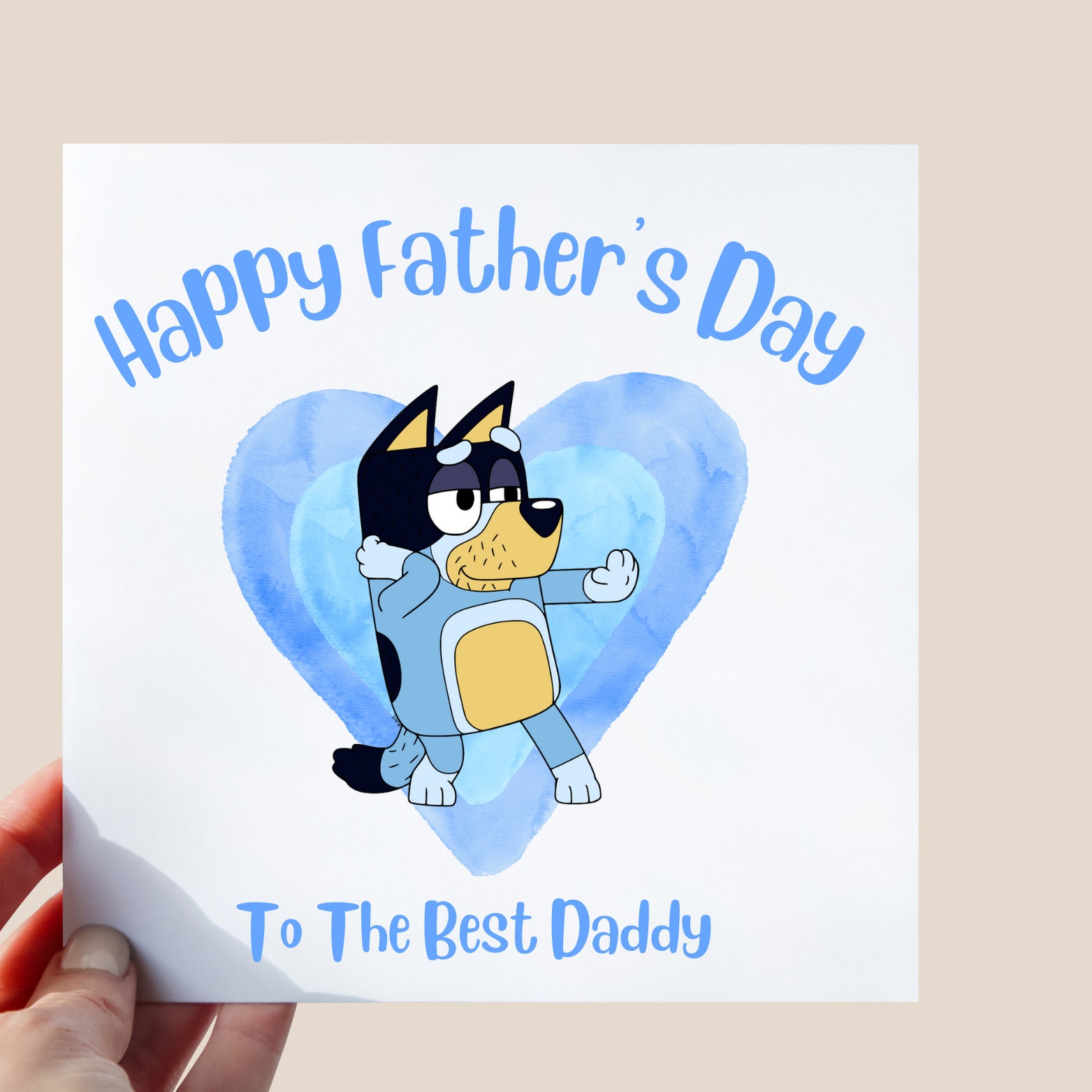 Bluey Father's Day Card | Personalised | Dad | Daddy | Special | Bluey ...