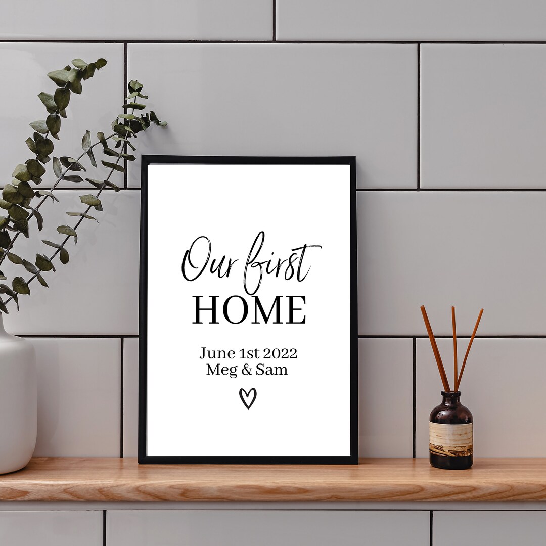 Personalized First Home Print: New Homeowner Gift - Etsy
