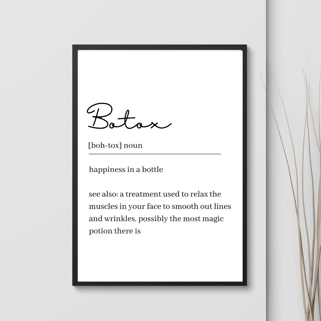 DOWNLOAD Botox Definition Print | Botox | Aesthetics | Salon | Salon ...