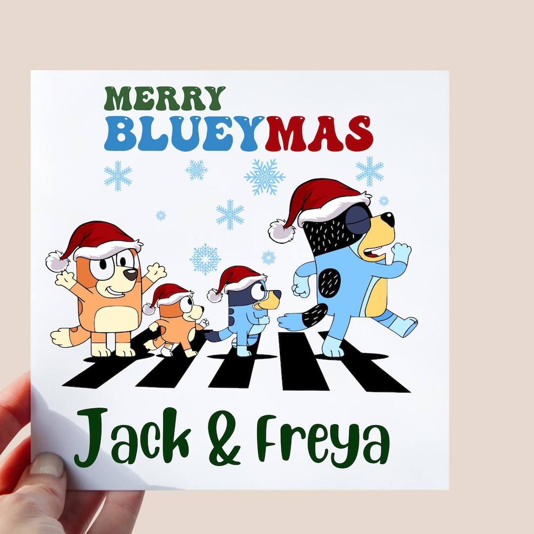 Merry Christmas Bluey| Personalised | Bluey Fan | Christmas| Name ...
