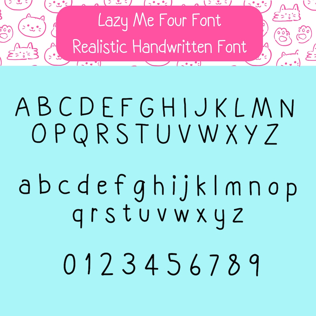 Realistic Handwritten Fontneat Handwriting Fontcute Fonts - Etsy