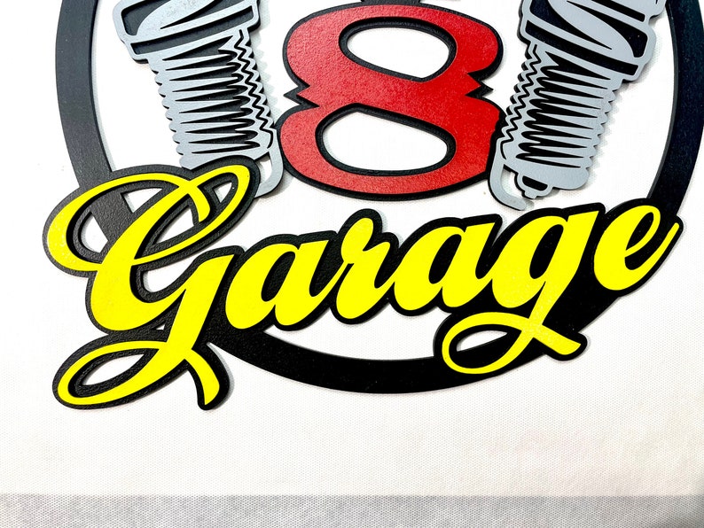 V8 Papa's Garage Lightburn SVG File DXF File Plotter File DIY Project ...