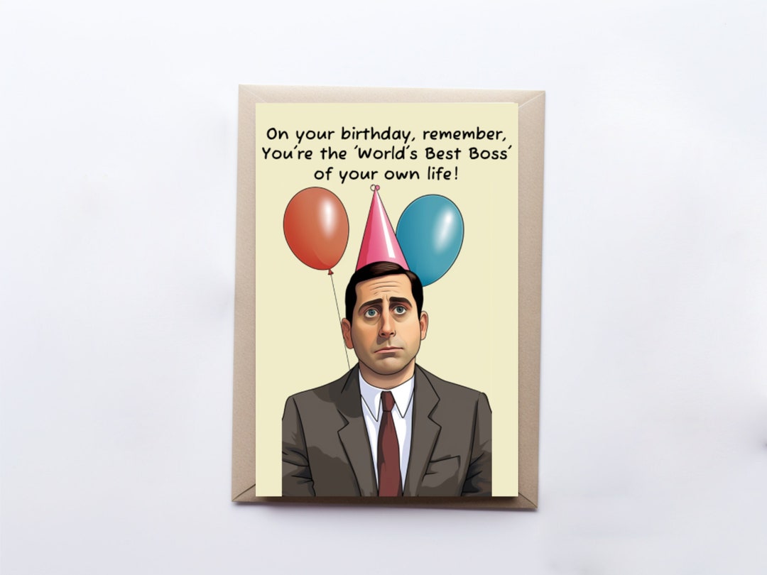 Michael Scott Birthday Card the Office Birthday Card Michael - Etsy