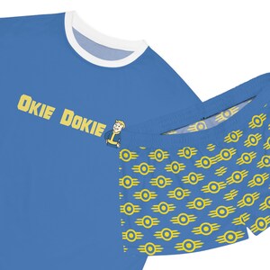 Fallout Vault Tec Pyjama Shorts and Tshirt Set Fallout Tv Show Vaulttec ...