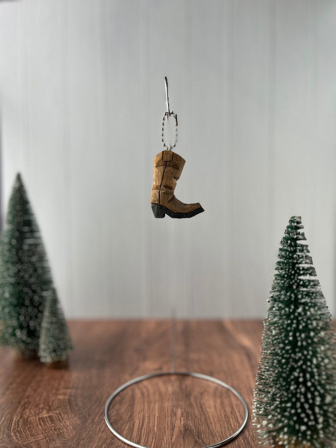 Hand Carved Cowboy Boot Ornament 2.5 X 2 - Etsy