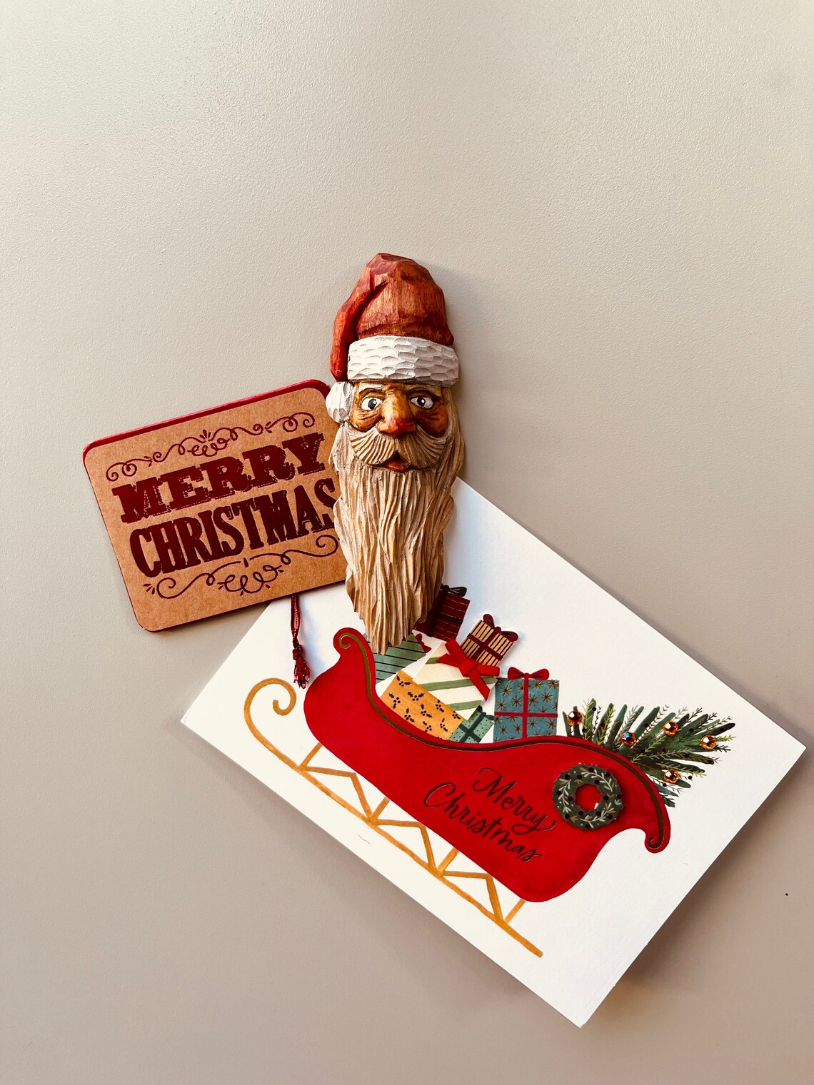 Hand-carved Santa Magnets | Unique Christmas Decoration & Gift ...