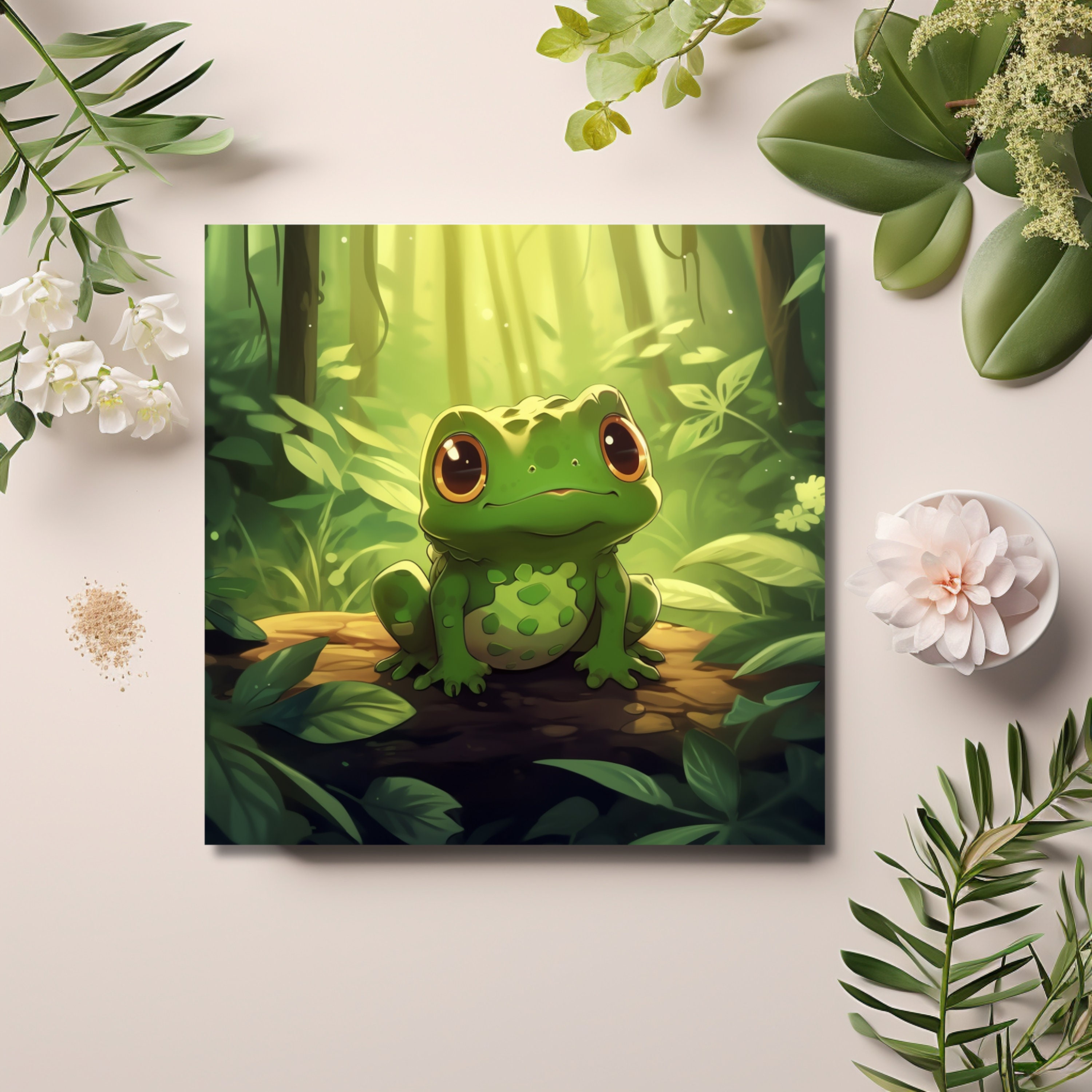 Froggy Anime Style Art Print Cute Anime Decor Whimsical - Etsy