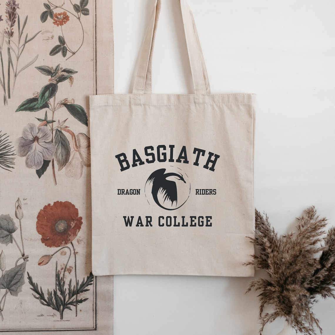 Fourth Wing Tote Bag Basgiath War College Xaden Riorson Violet - Etsy