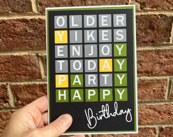 Wordle Happy Birthday Card - Etsy