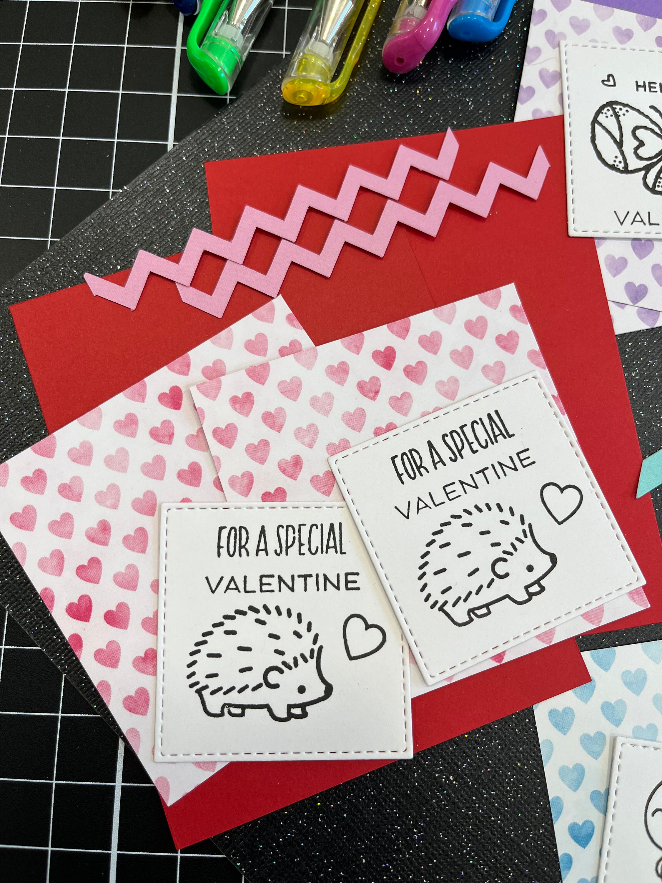 Valentine Card Kit Set of 8 for Kids DIY Card Kit Valentine's Day Kid ...