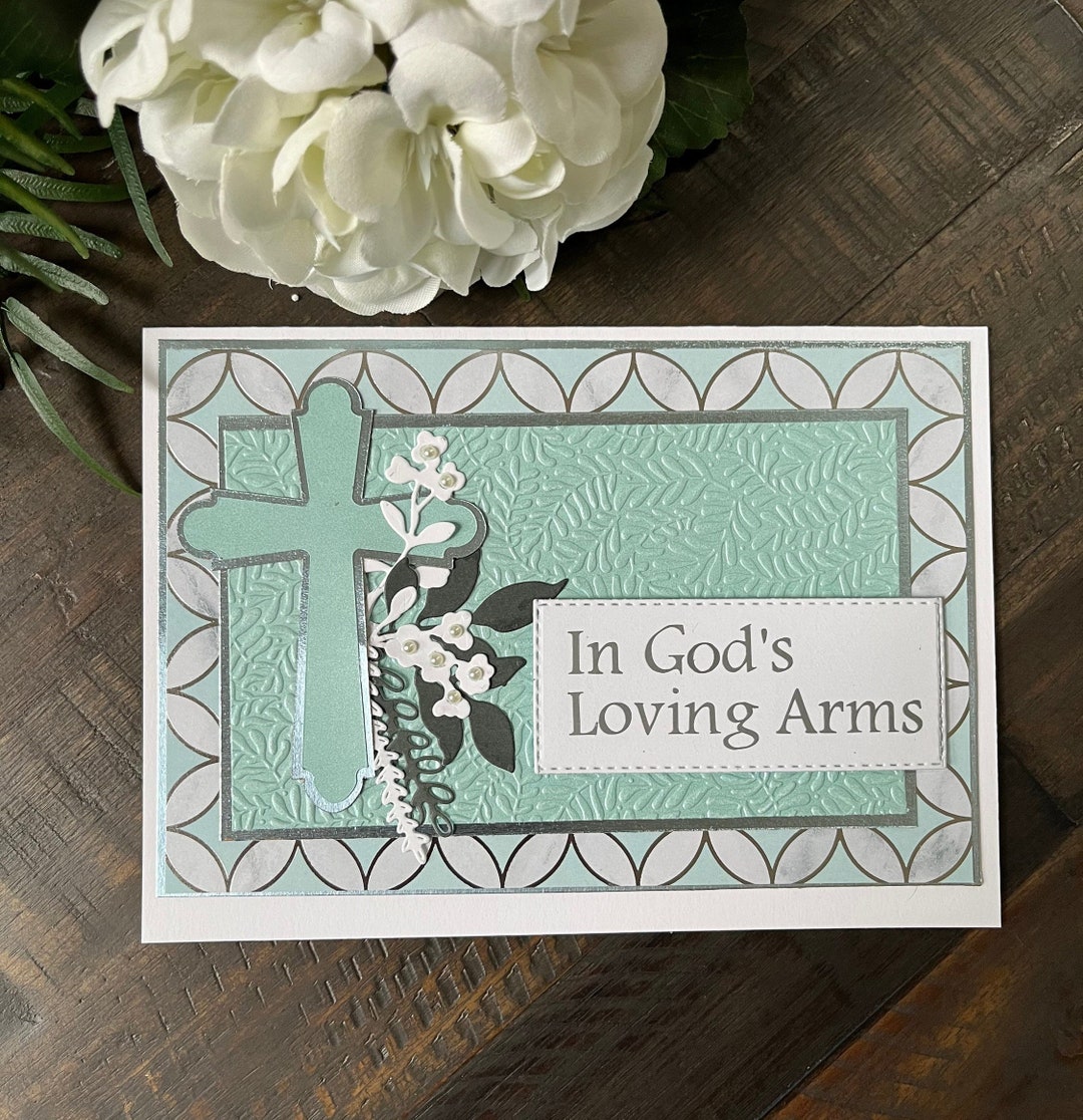 Sympathy Card Christian Religious in God's Loving Arms - Etsy
