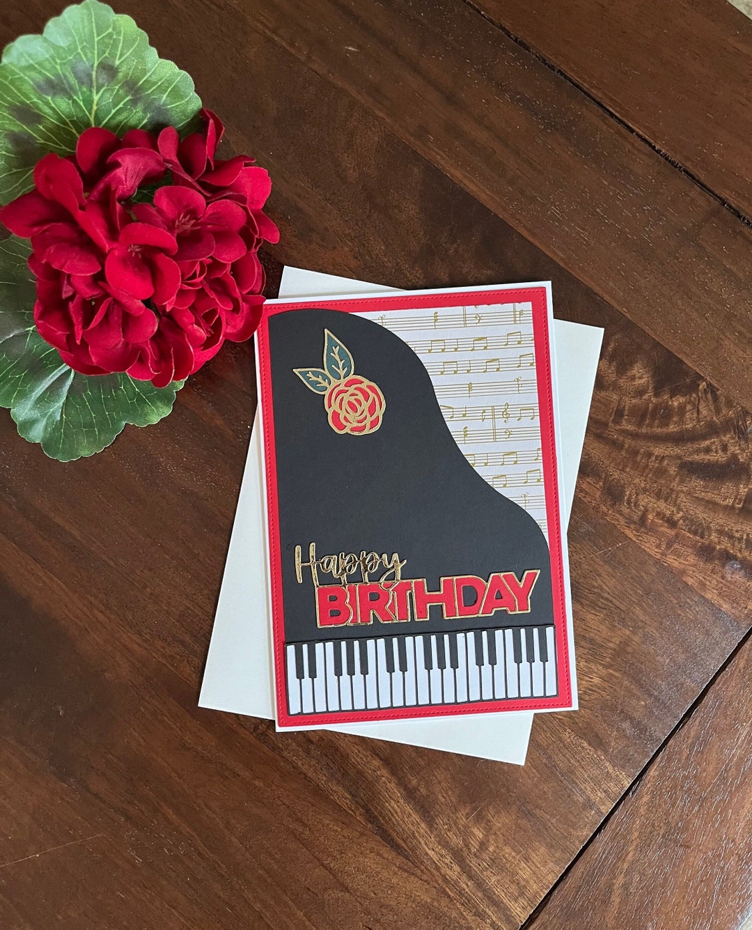 Piano Birthday Card | Music Birthday | Phantom of the Opera Themed - Etsy