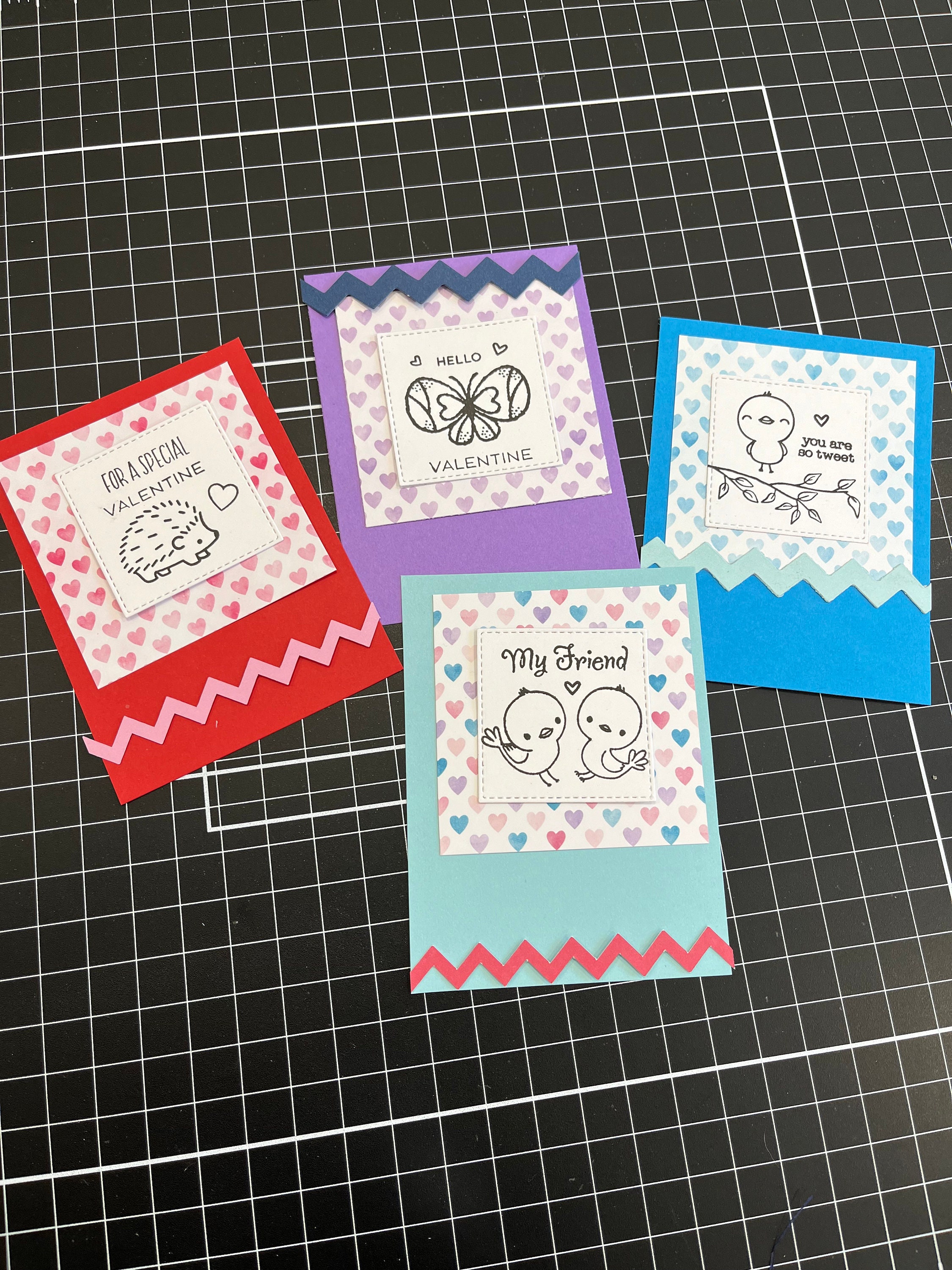 Valentine Card Kit Set of 8 for Kids DIY Card Kit Valentine's Day Kid ...