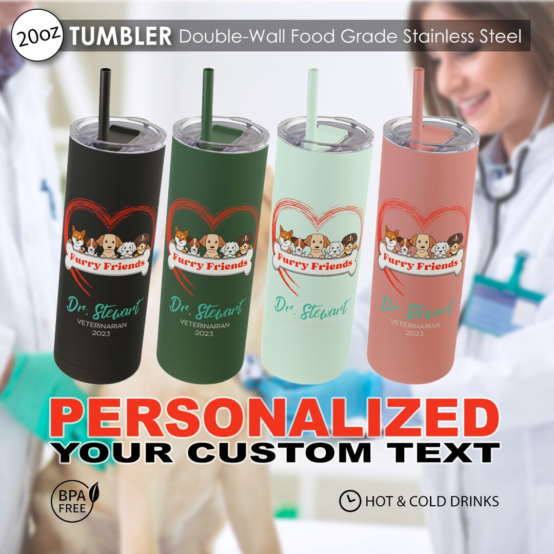 Veterinarian Gift Personalized Veterinarian Tumbler Custom Vet Tech ...
