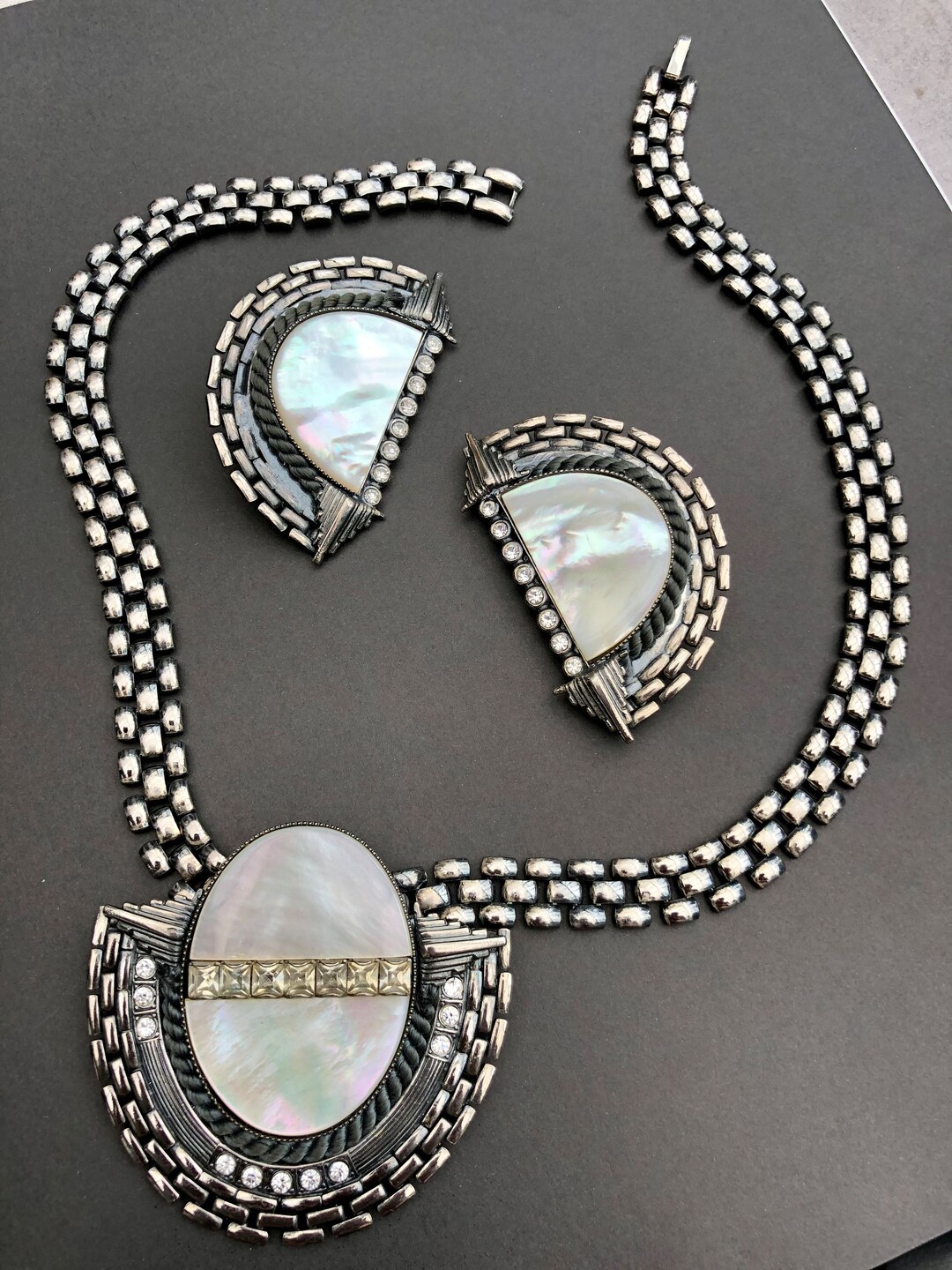 Ermani Bulatti Vintage Set Art Deco Handmade - Etsy