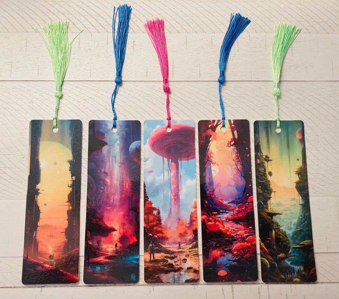 Sci-fi Landscapes Bookmarks - Etsy