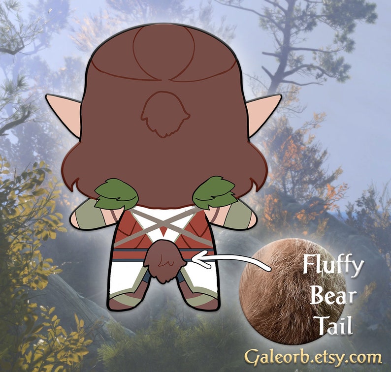 Halsin Baldur's Gate 3 Druid Bear Tail Plush - Etsy
