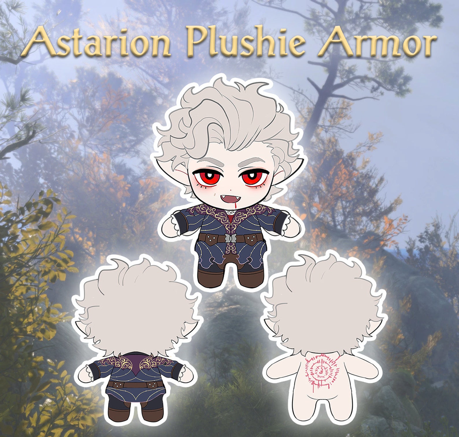 Astarion Bundle Baldur's Gate 3 Plush Armor Clothes - Etsy