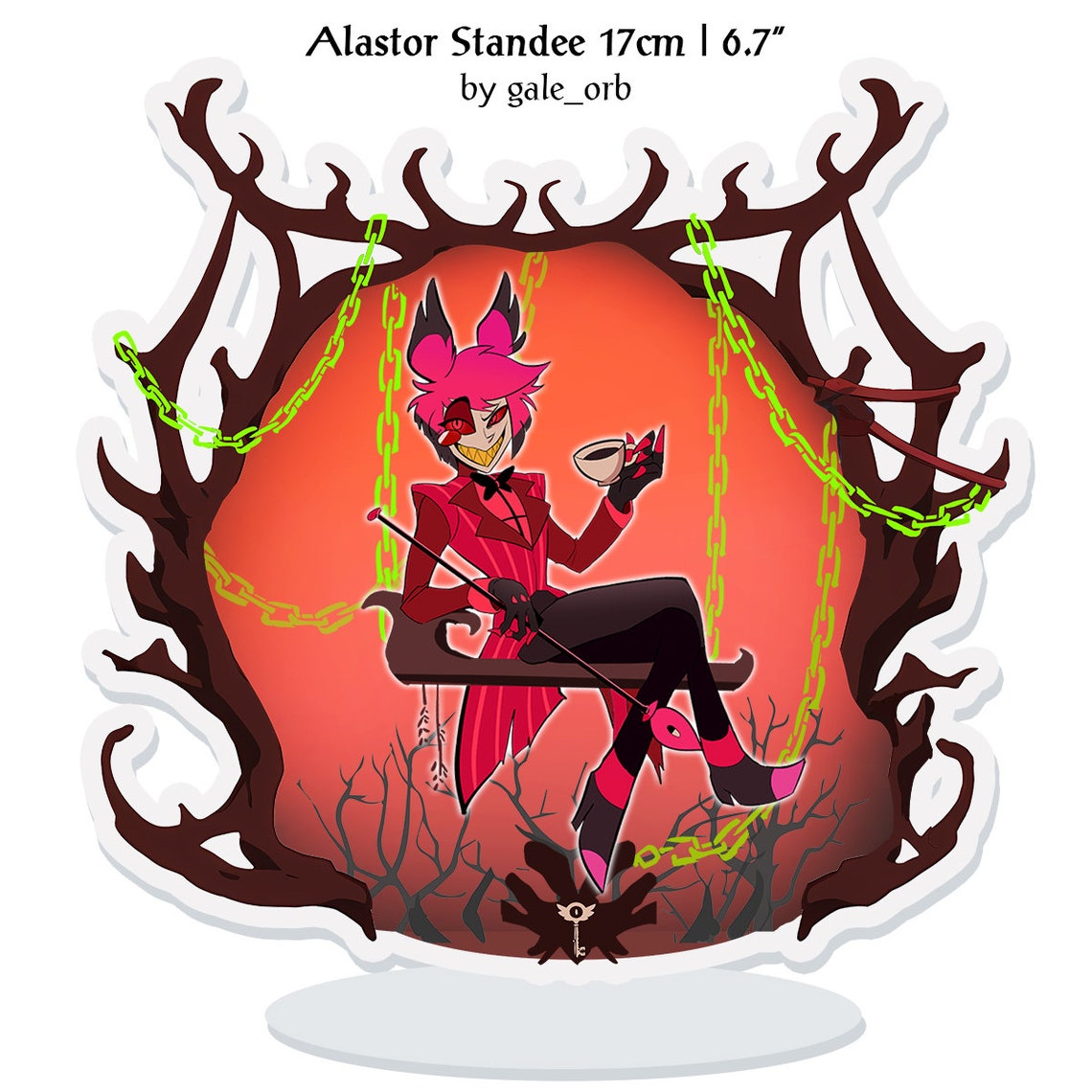 Alastor Hazbin Hotel Swinging Standee 17cm Pre-order - Etsy