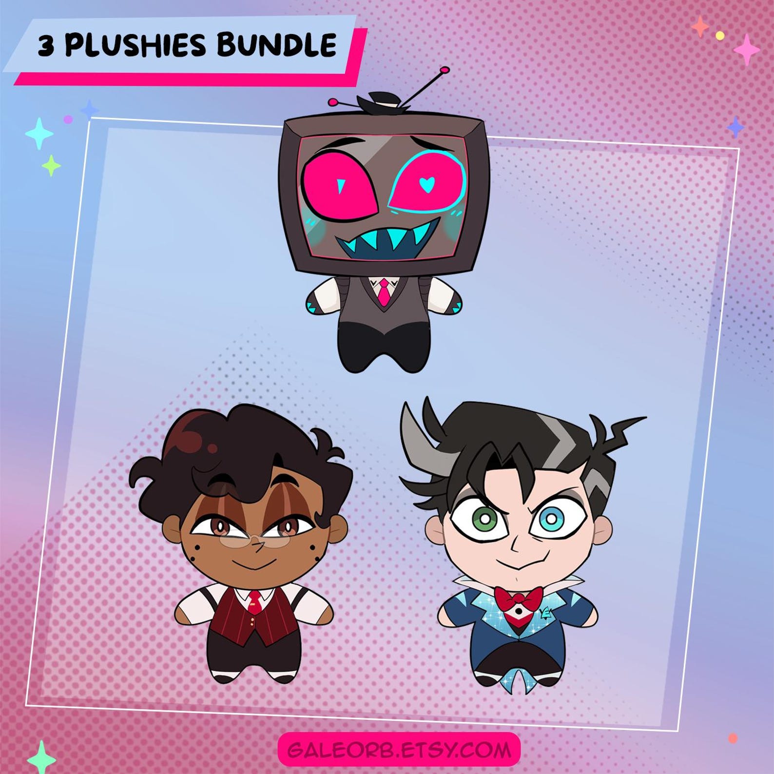 Alastor Vincent Plushies Vox Human Form Hazbin Hotel Season 2 Pre-order ...
