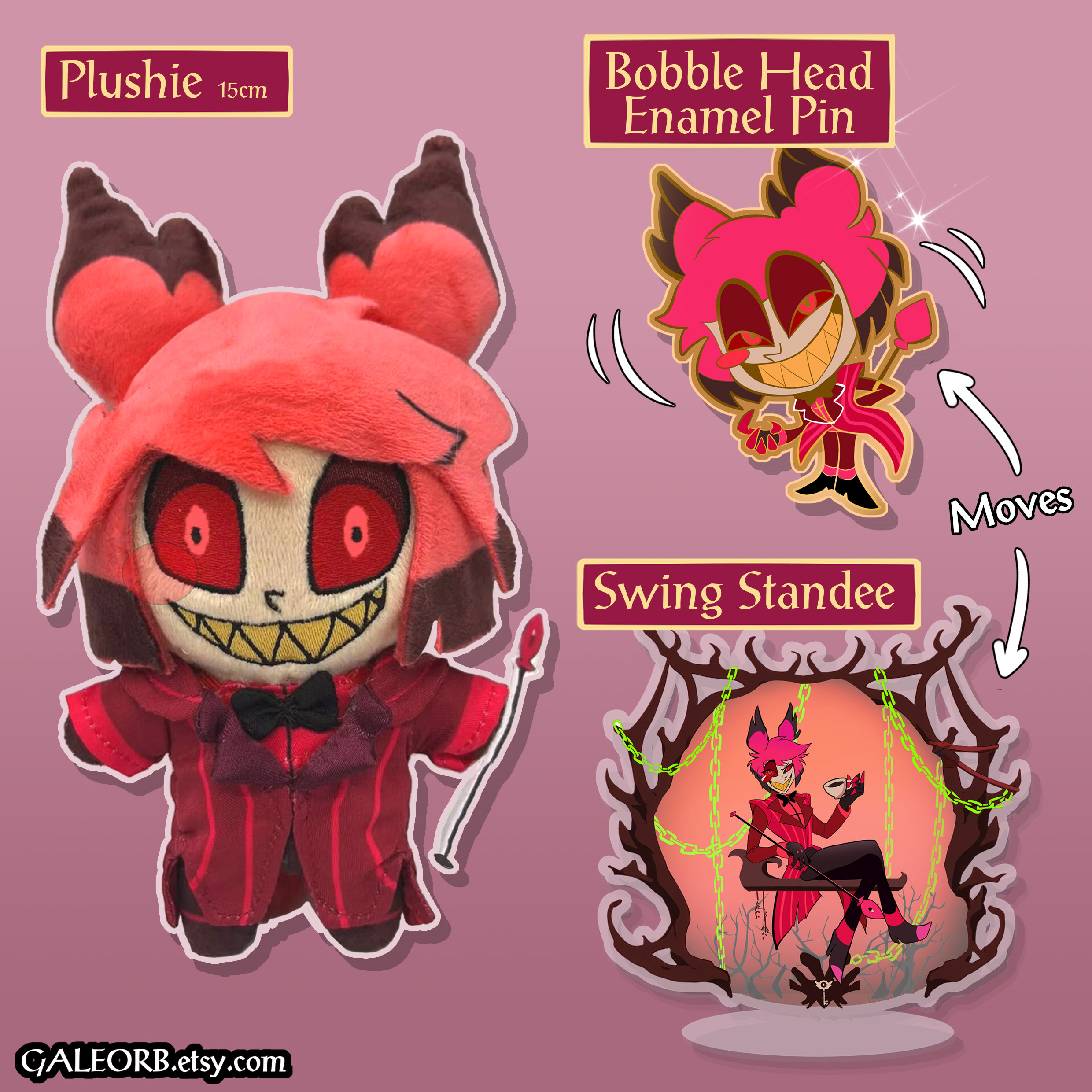 Alastor Hazbin Hotel Plush 15cm - Etsy