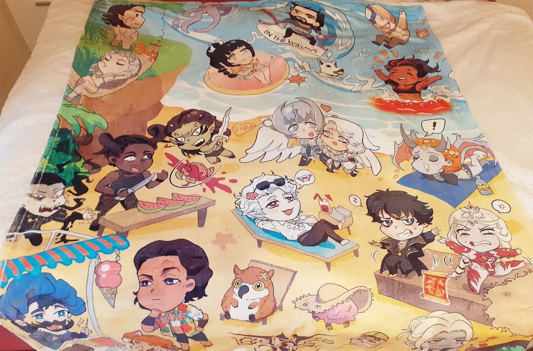 Baldur's Gate 3 Throw Blanket Astarion Gale Lae'zel Wyll Karlach ...