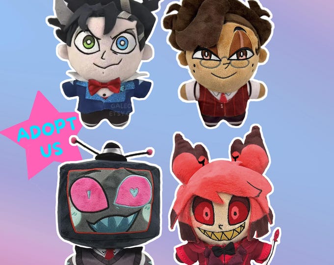 Alastor Vincent Plushies Vox Human Form Hazbin Hotel Season 2 Pre-order ...