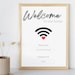Wifi Password Network Sign - Editable Wifi Sign Template - Printable ...