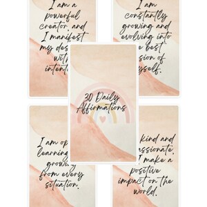 Printable Affirmation Cards Set of 30 - Daily Affirmation Cards ...