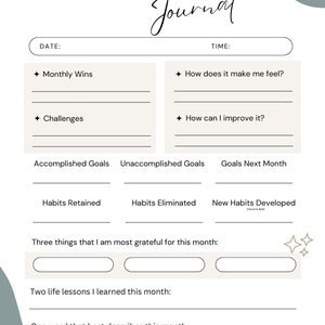 Daily Monthly Gratitude Journal With 3 Page Options - Gratitude Journal ...