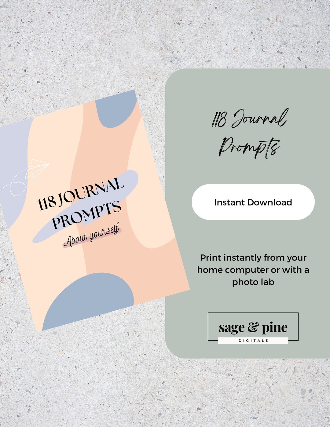 118 Journal Prompts for Beginners - Printable Journal Pages - Mental ...