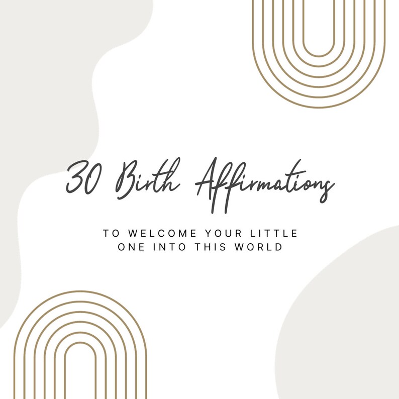 Printable Boho Birth Affirmation Cards Set Of 30 Labor Affirmation