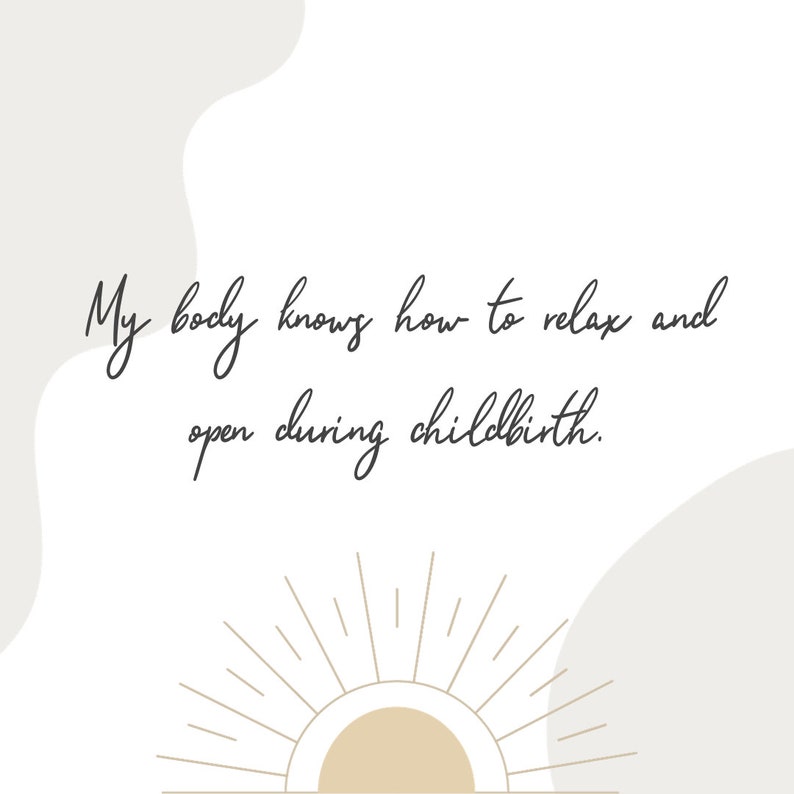 Printable Boho Birth Affirmation Cards Set of 30 - Labor Affirmation ...