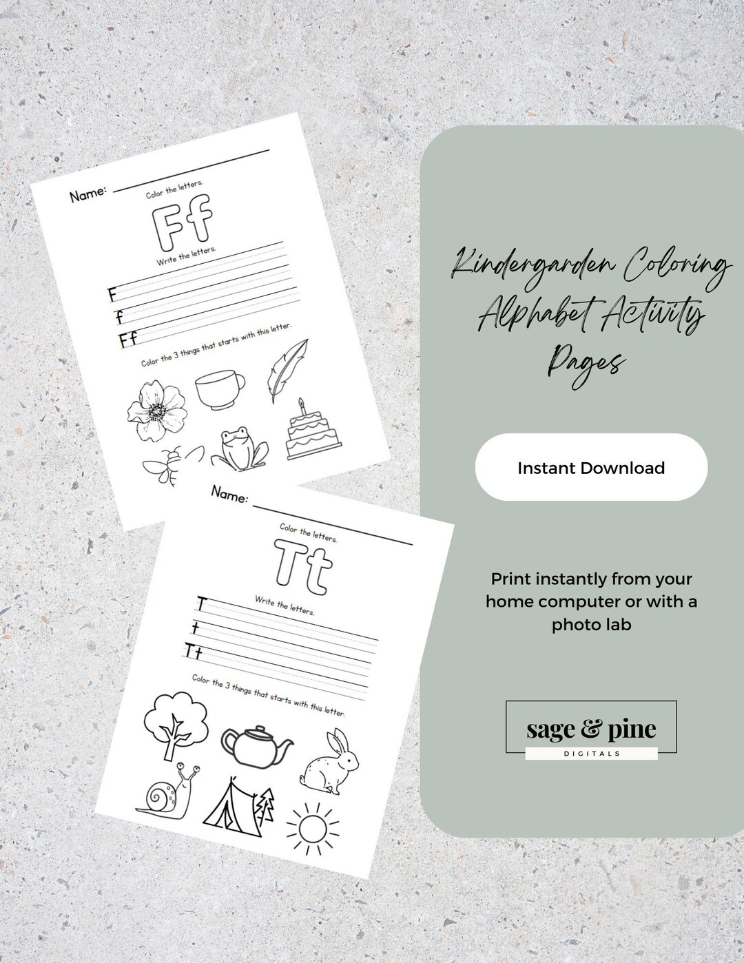 Preschool Kindergarten Alphabet Letter Activity Pages - Pre K Coloring ...