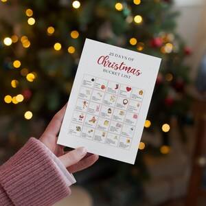 25 Days of Christmas Bingo - Christmas Bucket List - Christmas Game ...