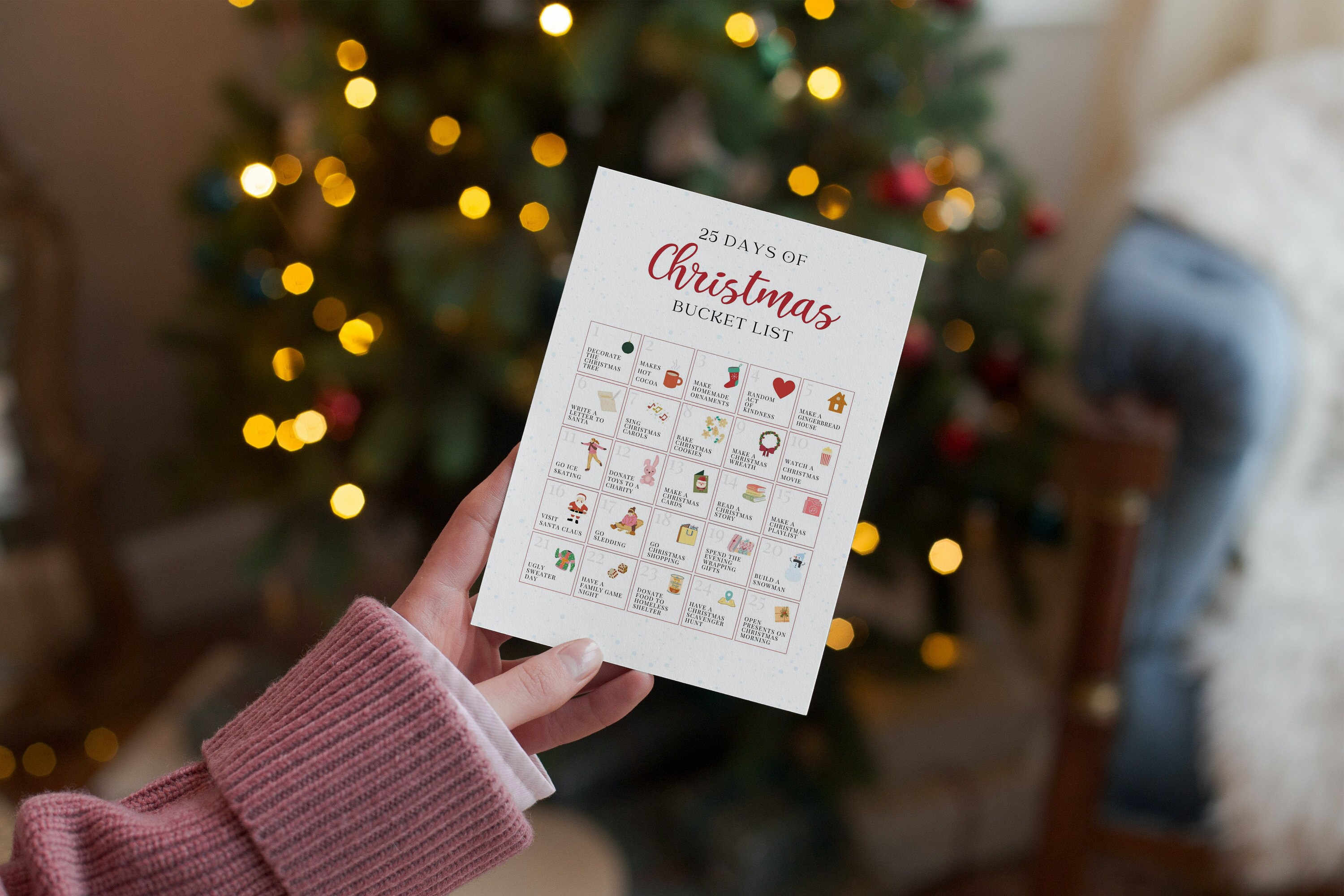 25 Days of Christmas Bingo - Christmas Bucket List - Christmas Game ...