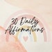 Printable Affirmation Cards Set of 30 Daily Affirmation Cards ...