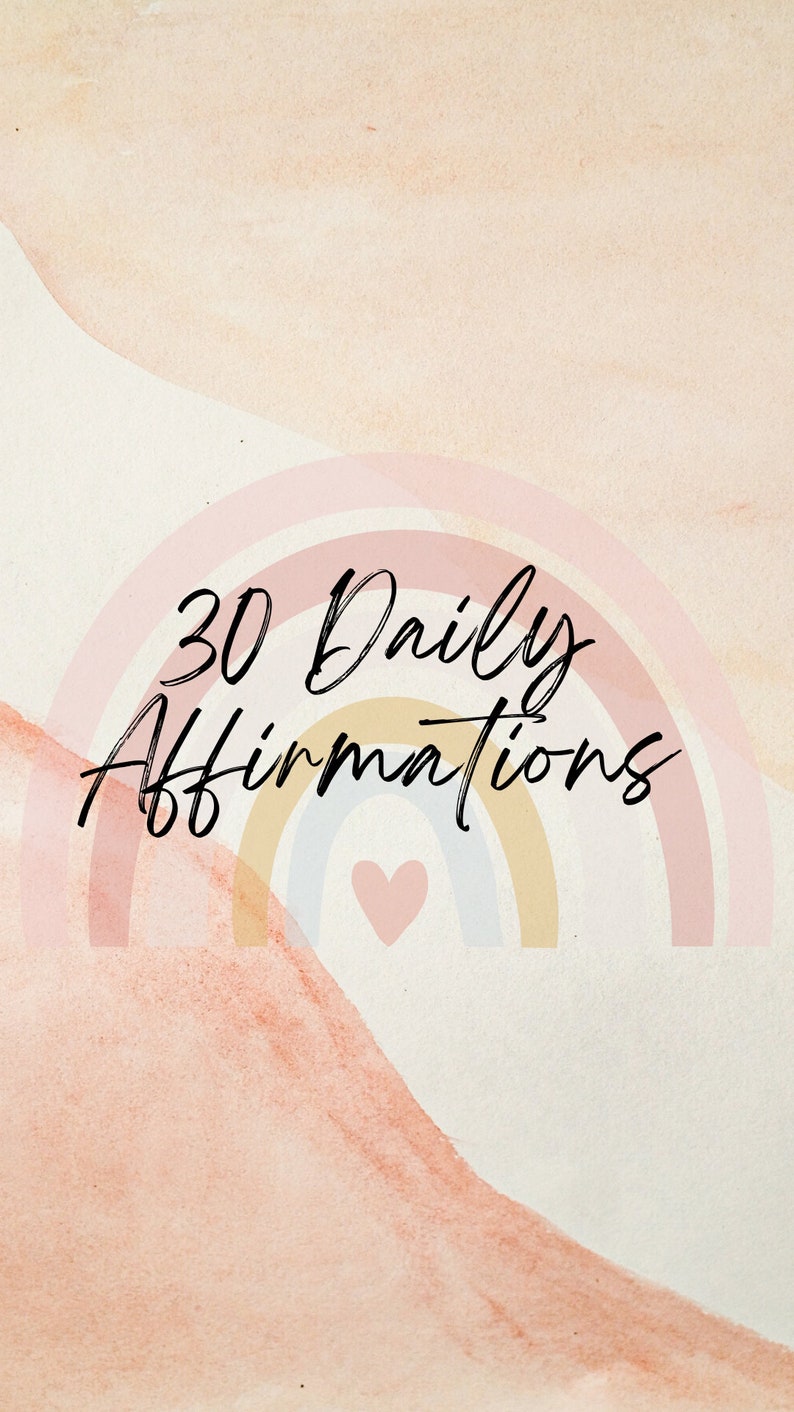 Printable Affirmation Cards Set of 30 - Daily Affirmation Cards ...