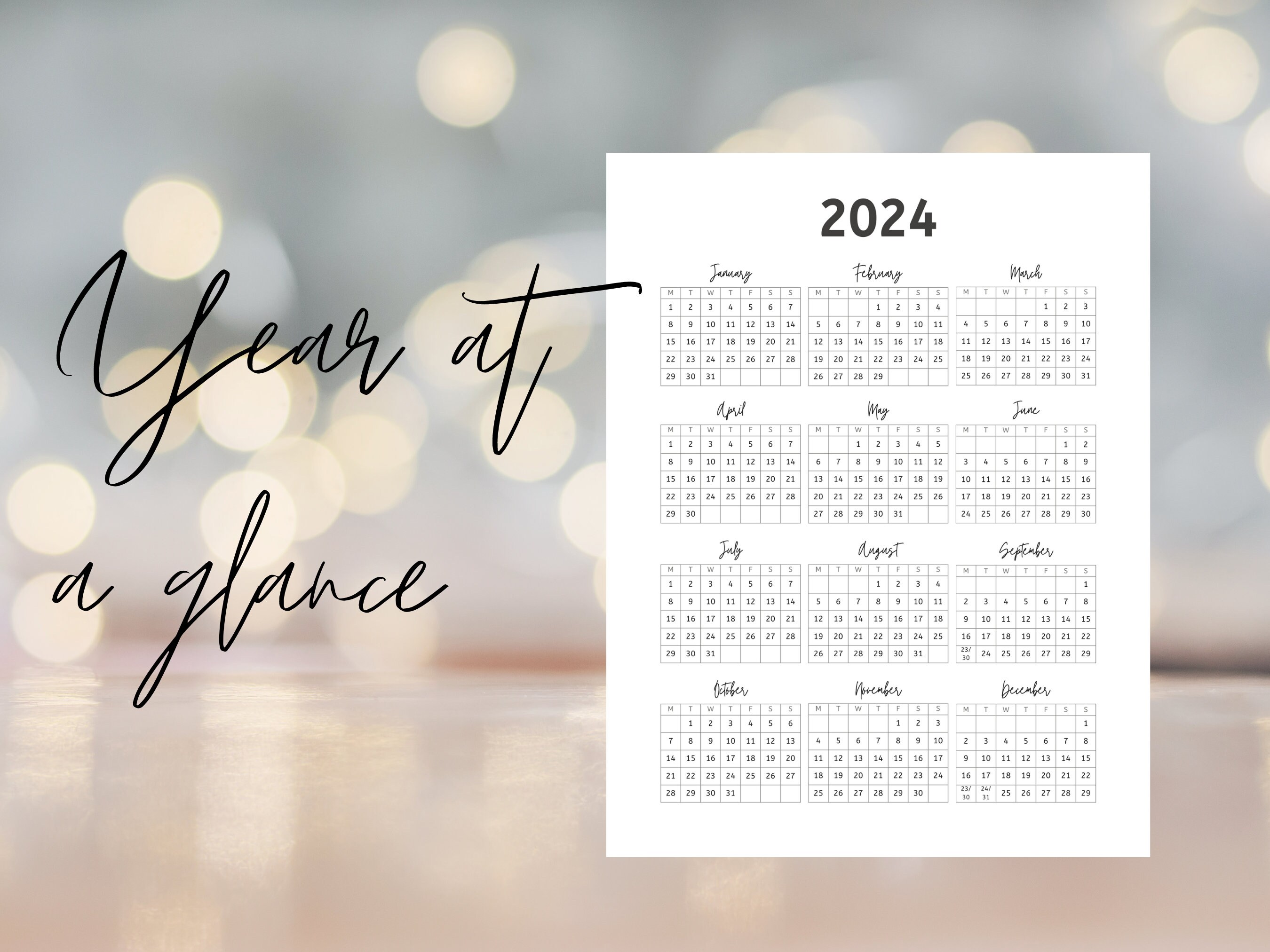 2024 Digital Personal Yearly Planner - Digital Planner - 2024 Planner ...