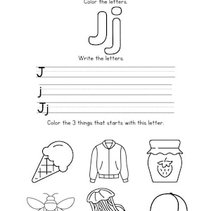 Preschool Kindergarten Alphabet Letter Activity Pages - Pre K Coloring ...
