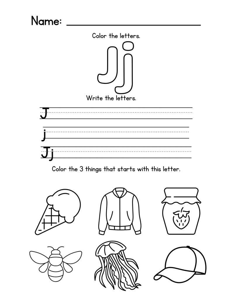 Preschool Kindergarten Alphabet Letter Activity Pages Pre K Coloring ...