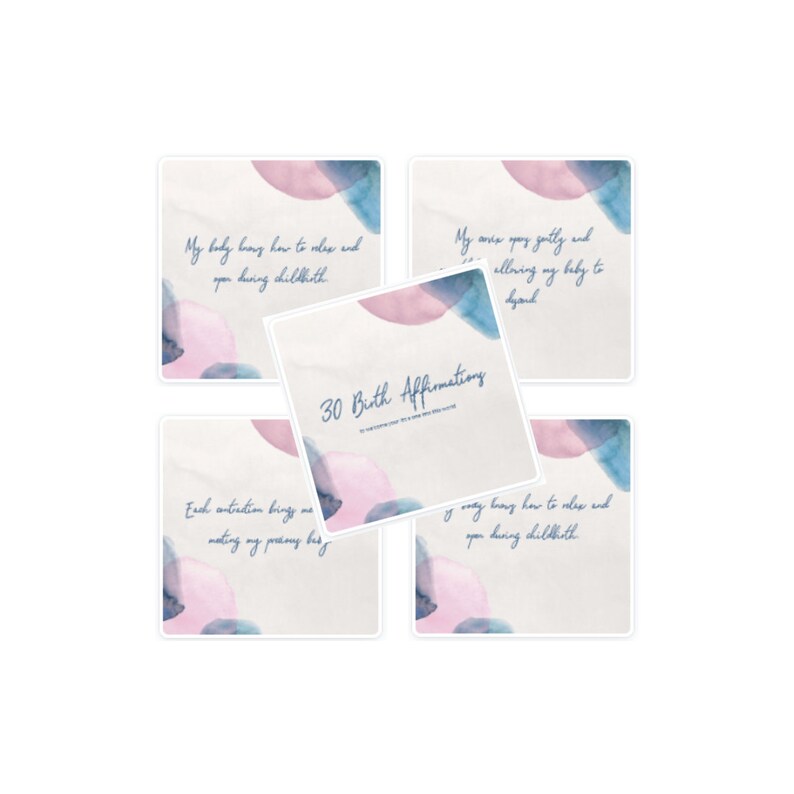 Printable Birth Affirmation Cards Set of 30 - Labor Affirmation Cards ...