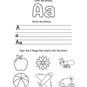 Preschool Kindergarten Alphabet Letter Activity Pages - Pre K Coloring ...