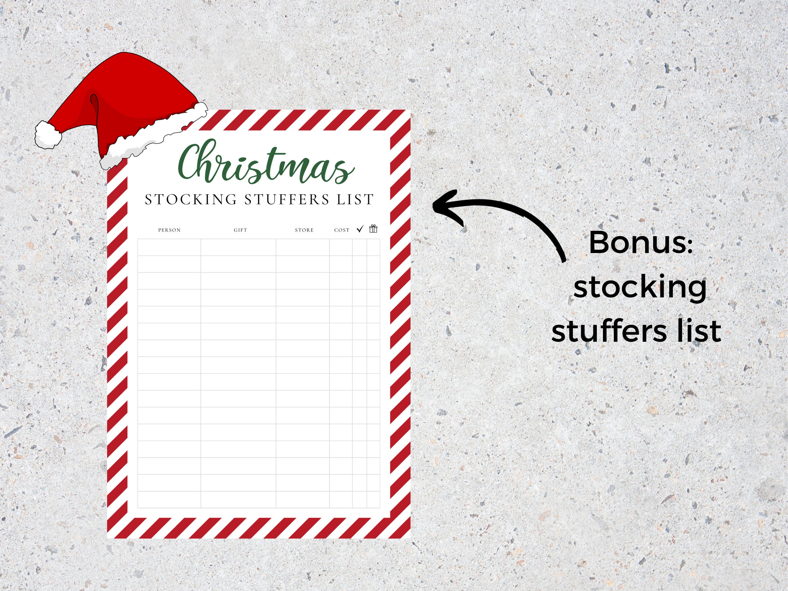 Christmas Shopping List Printables - Christmas Shopping Bundle ...