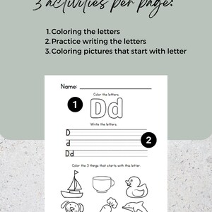 Preschool Kindergarten Alphabet Letter Activity Pages - Pre K Coloring ...