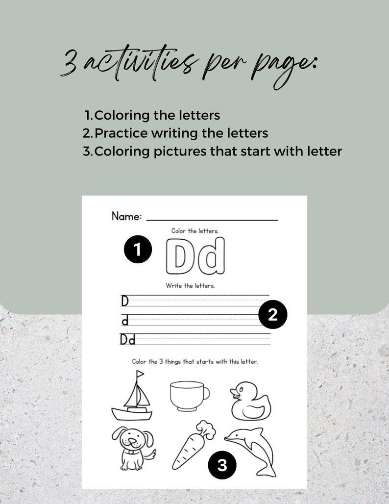 Preschool Kindergarten Alphabet Letter Activity Pages - Pre K Coloring ...
