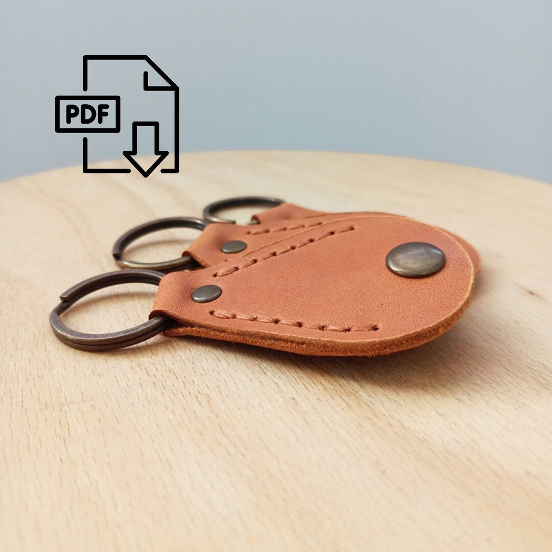PDF Round Keychain Template, Leather Pick Case Template, Leather Craft ...