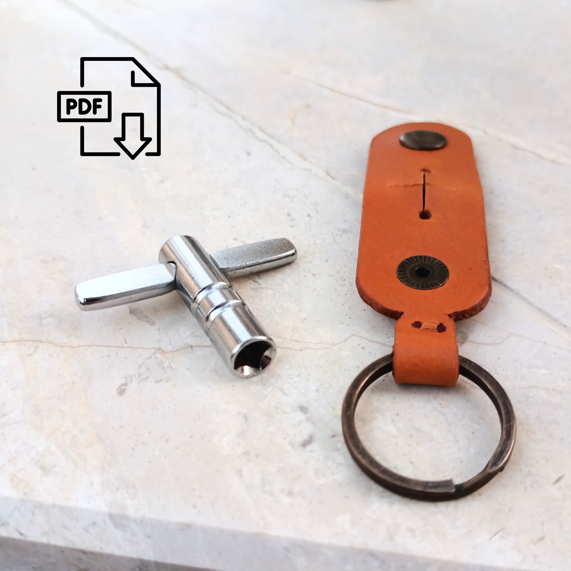 PDF Pattern Drum Key Holder, DIY Drum Tuner Keychain, Drum Drill Bit ...
